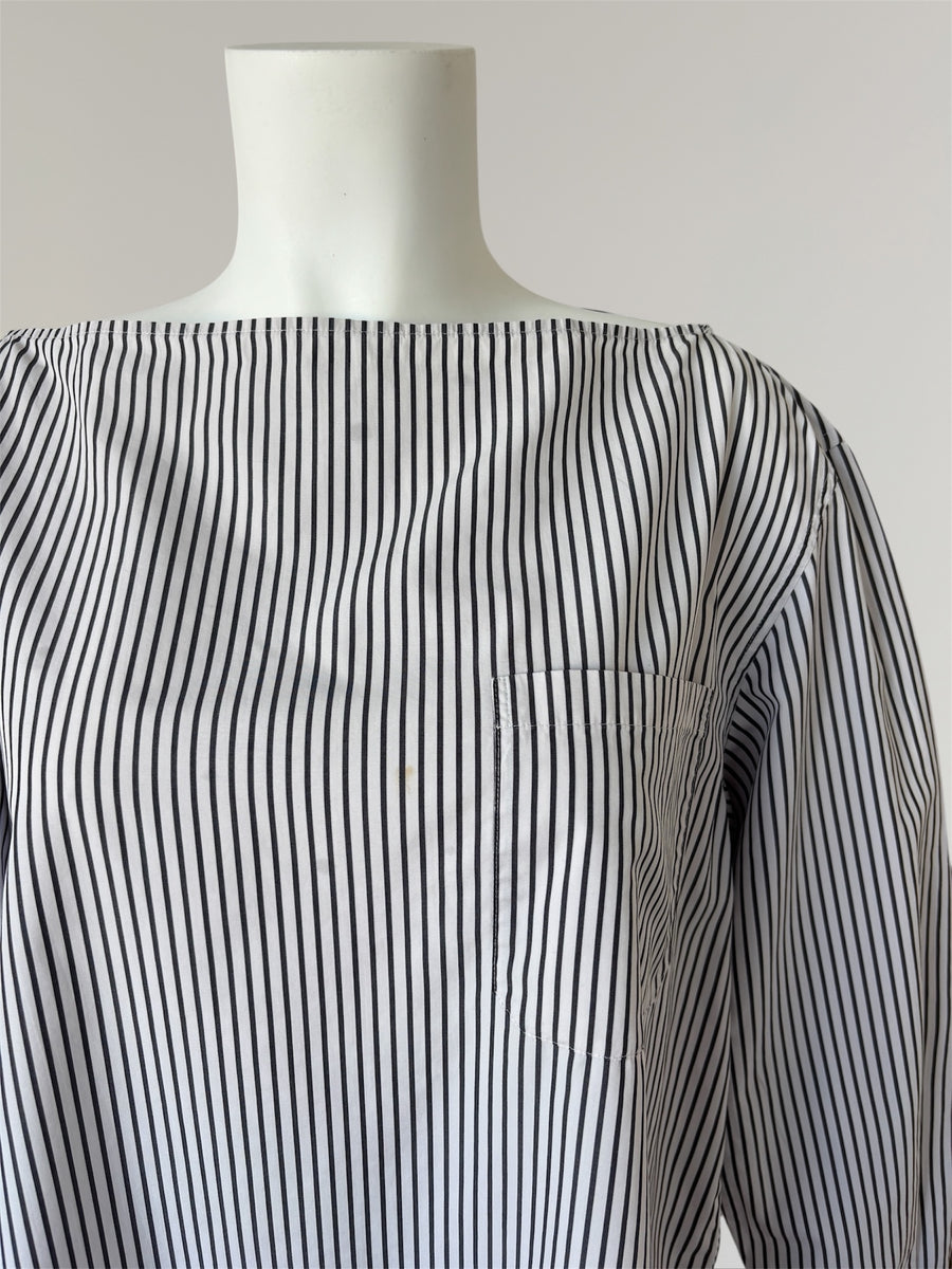 HERMÈS BY MARGIELA SS2000 BOAT NECK COTTON BLOUSE – MIES